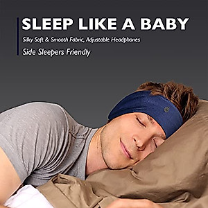 Mixiba Sleep Headphones Bluetooth Headband, Bluetooth Headband for Sleeping, Sleep Mask for Side Sleepers, Wireless Sleep Headphones for Meditation, Yoga, Insomnia, Travel, Workout, Running