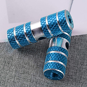 Blue Bike Pegs Aluminum Alloy Anti Skid Foot Bicycle Pegs BMX Pegs for Mountain Bike Cycling Rear Stunt Pegs for Mountain Bike Bicycle Motorbike 2 Pair