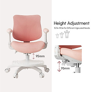 TIANFUSTAR Kids Desk Chair，Children Study Computer Chair with Adjustable Height,Swivel Mesh Task Student Chair for Teens Boys Girls Youth in Home Bedroom School