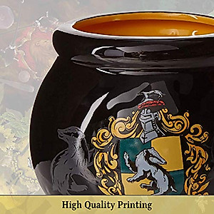 Silver Buffalo Harry Potter House Hufflepuff Crest Cauldron Ceramic 3D Sculpted Mug, 20 oz