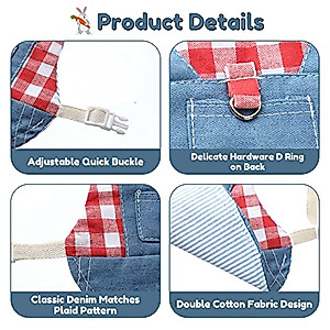 Rabbit Harness and Leash Bunny Stuff Rabbit Walking Harness Bunny Leash and Harness Small Bunny Essentials Bunny Rabbit Harness with Leash for Kitten Puppy Small Pets Walking (Red, Medium)