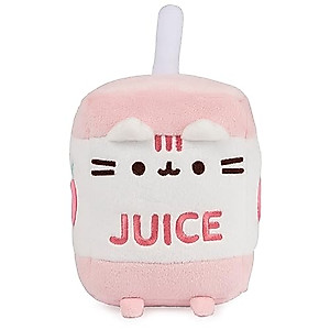 GUND Pusheen Juice Box Plush Cat Stuffed Animal for Ages 8 and Up, Pink/White, 6”