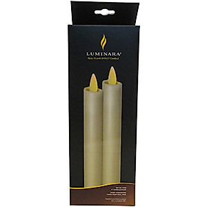 1 in. W x 8 in H Classic Wax Dip Taper 2 pc. Ivory No Scent