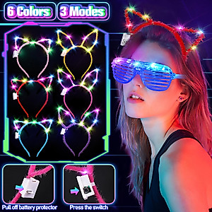 150PCS Glow in the Dark Party Supplies for Kids Adults, Light Up Party Favors with Light Up Glasses, Headband, Rings, 100 Glow Sticks Bulk Party Pack DIY Glow Necklaces Bracelets, Neon Party Supplies