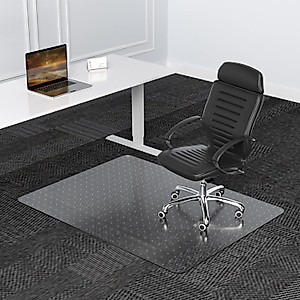 HOMEK Office Chair Mat for Low Pile Carpeted Floors - 36” x 48” Clear Carpet Chair Mats for Home & Office, Studded Floor Mat for Office Chair on Carpet