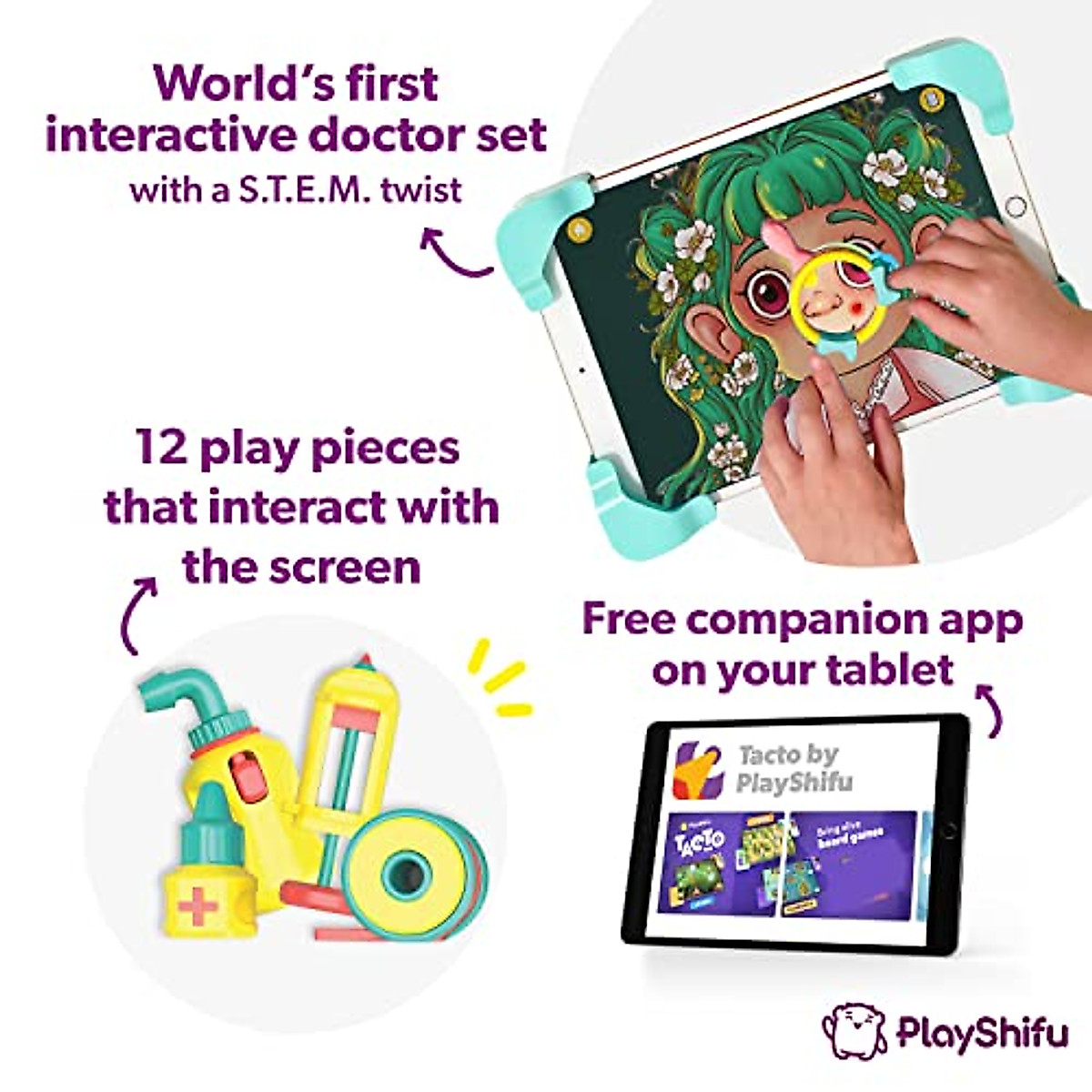 PlayShifu STEM Toys for Kids - Tacto Doctor (Interactive Kit + App) - Pretend Play with Real STEM Learning