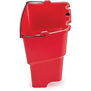 Rubbermaid Commercial Products FG9C7400RED Dirty Water Bucket for WaveBrake 2.0 35 Qt. Mop Bucket System, 18-Quart Capacity, Red, (2064907)