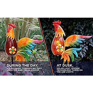 Moonrays 96343 Farmhouse Rooster Stake Light, Multi-Color