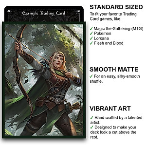 Fantasy North - Lance Vaal - Dragon Knight (Endragos) - 100 TCG Trading Card Sleeves - Fits Magic MTG Commander Pokemon and Other Card Games - Playing Card Sleeves