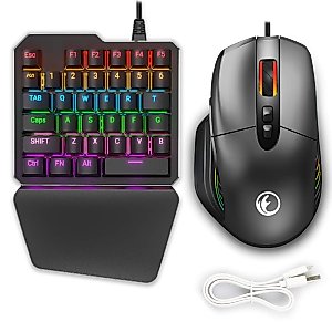 IFYOO KMAX1 Pro Wired Gaming Keyboard and Mouse Set Adapter Converter for Xbox One / PS4 / Switch / PS3 / PC(Windows/Linux) - [Included USB Sync Cable for Controller]