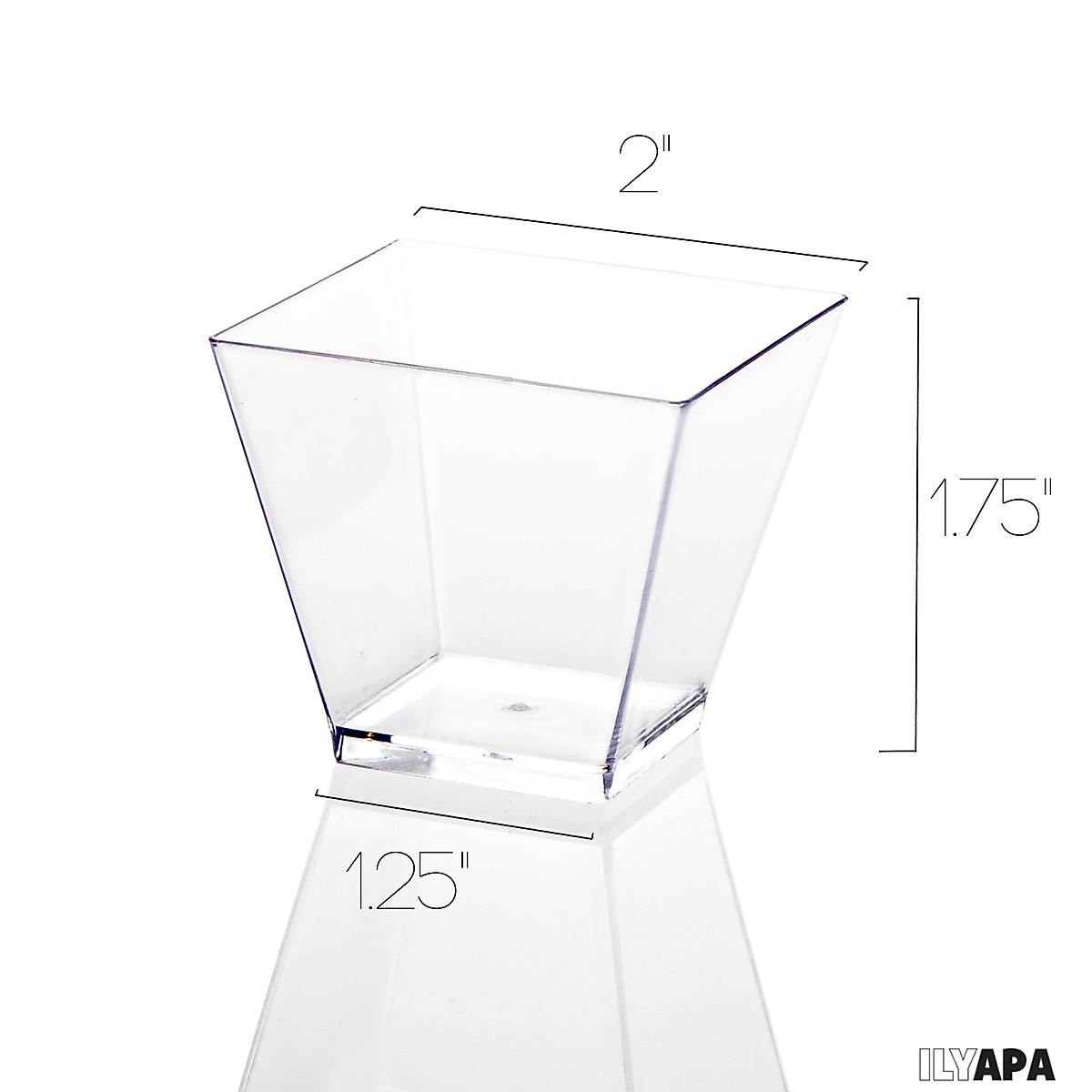 Ilyapa 50 Pack 2 ounce Dessert Cups, Plastic 2oz Dessert Cups with Spoons, Mini Shooters 2 oz, Cheesecake Shooter Cups, Chocolate Mousse Cups, Appetizer & Breakfast Brunch Accessories, Round