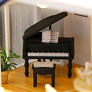 Flever Wooden DIY House Kit, Miniature with Furniture, Creative Craft Gift for Lovers and Friends (Mermaid Tribe)