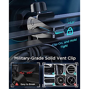 Design for Magsafe Car Mount Charger, [2-Layer Magnets Lock][for 99% Vent] Wireless Car Charger Magnetic, [5s Install] for Magsafe Car Charger, Magnet Car Fast Charger for iPhone 14/13/12 Series