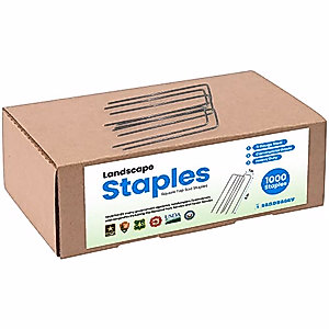 Sandbaggy 1000 Count 6" Landscape Staples | Industrial Grade 11 Gauge Steel | Great for Securing Landscape Fabrics, Erosion Control Matting, Bird Netting & Etc |Trusted by Farmers Across USA