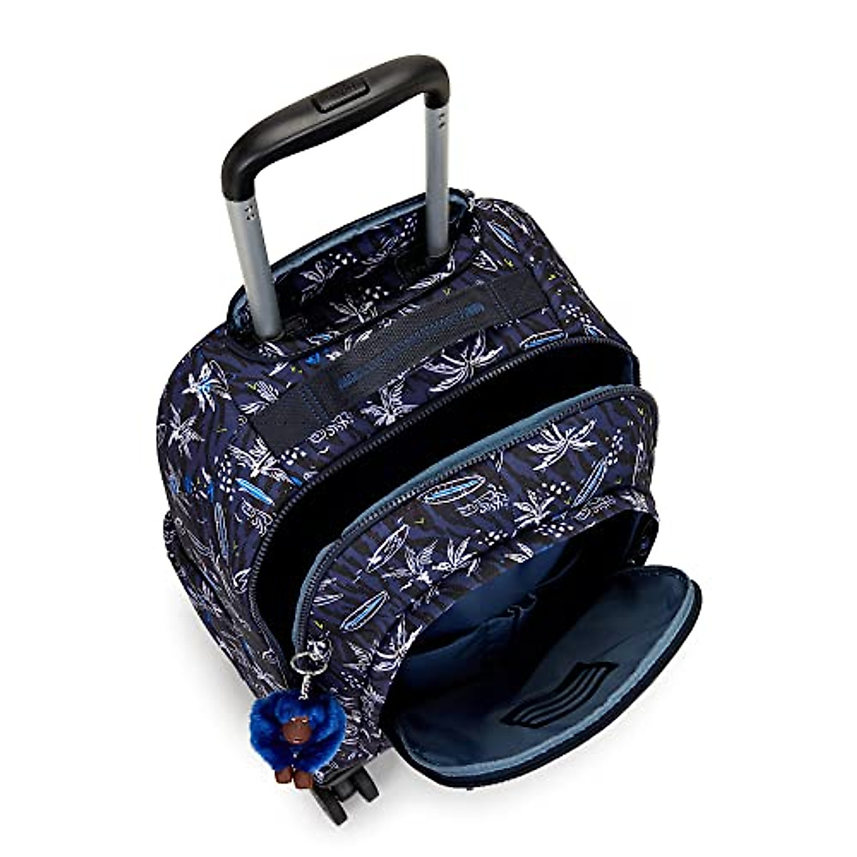 Kipling New Zea 15" Printed Laptop Rolling Backpack Surf Sea Prt