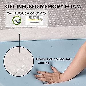 Gel Infused Memory Foam Mattress Topper with Breathable Bamboo Cover - 3 Inches Soft Mattress Pad for Mattress Upgration, Zero Pressure Mattress Topper for Back Pain Relief, King 76"x80"x3"