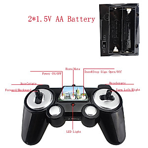 Fisca RC School Bus Remote Control Car Vehicles 6 Ch 2.4G Opening Doors Acceleration & Deceleration Toys with Simulated Sounds and LED Lights Rechargeable Electronic Hobby Truck for Kids