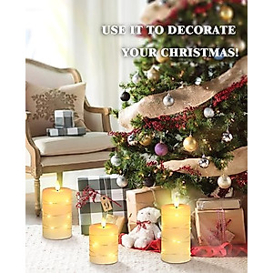 Flameless Candles,LED Candles,Battery Candles, Real Wax 3PCS