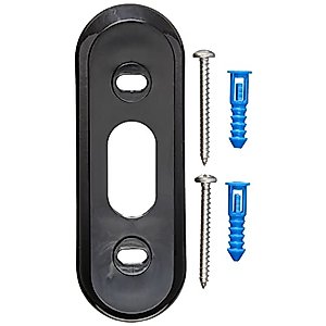 AirTech Home Automation Vertical Wedge and Base Bracket Replacement for Google Nest Hello Video Doorbell with10-Degree Downward View Compatible with Wired (Black)