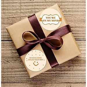 1.5 Inch Thinking of You Stickers 4 Unique Designs Greeting Envelope Seals,Friendship Stickers,Evelope Seals.