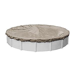 Pool Mate 6028-4-PM 20-Year Premium Winter Round Above-Ground Pool Cover, 28-ft, Sand