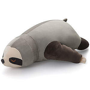 Niuniu Daddy 18” Sloth Stuffed Animal Not Weighted - Cute Large Sloth Lying Plushies, Kawaii Sloth Toy Plush, Squishy Soft Hugging Sloth Body Pillow, Gifts for Girls Boys Birthday Christmas Party
