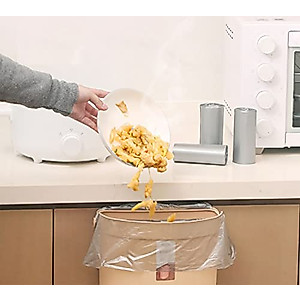 4 Gallon Bathroom Trash Bags ,6 Rolls 120pcs Small Trash Garbage Bags, Disposable Trash Bags for Office, Bathroom Wastebasket Waste Bin (Silver 120 Count)