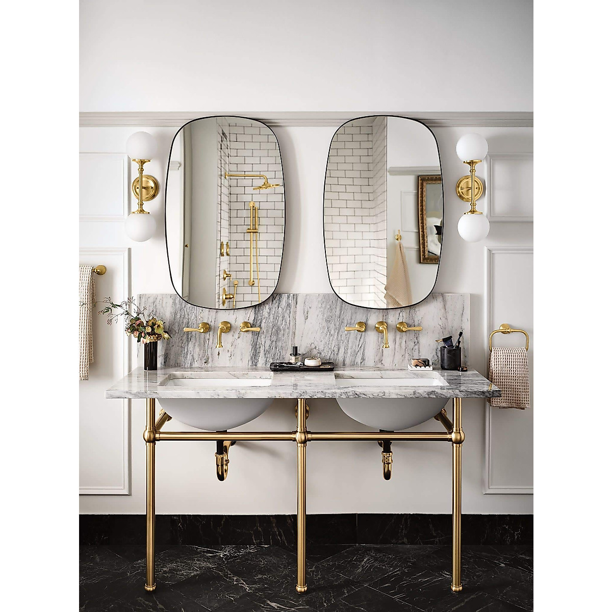 Moen YB0562BG Colinet 2-Light Dual-Mount Bath Bathroom Vanity Fixture with Frosted Glass, Brushed Gold