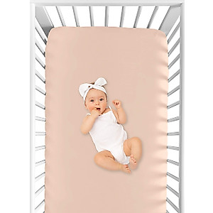 Sweet Jojo Designs Peach Baby or Toddler Fitted Crib Sheet for Watercolor Floral Collection