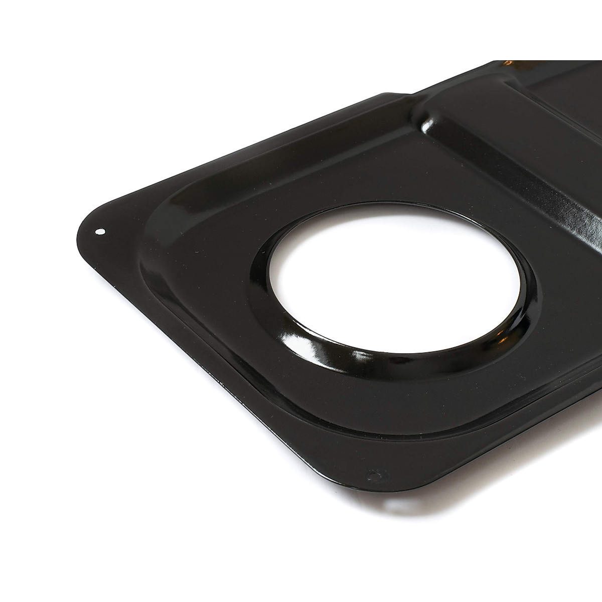 Range Kleen 1-Piece Drip Pan, Style K fits rectangle burner Gas Ranges Amana, GE, Hotpoint, Kenmore, Magic Chef, Maytag, Black Porcelain