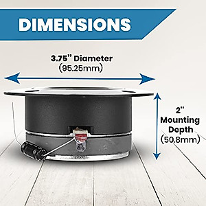 PYLE-PRO 1”Car Audio Speaker Tweeter -300 Watt High Power Super Titanium Tweeter System w/ 3.75 Inch Aluminum Bullet Horn,2kHz-25 kHz Frequency, 98 dB, 4-8 Ohm, Heavy Duty 20 oz Magnet -PDBT19 (Pair)