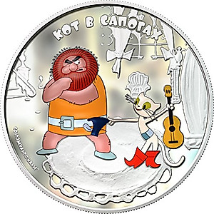 2013 Cook Islands Proof - Puss In Boots - Soyuzmutfilm - 1oz - Silver Coin - $5 Uncirculated