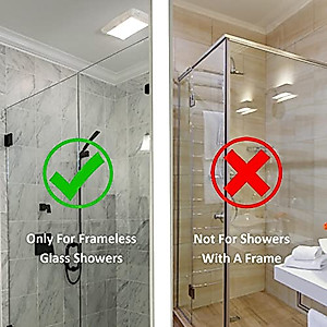 My Space Organizers Acrylic Shower Hooks (2 Pack) Razor Holder to Hang Towel Loofah Washcloth Hook, for Use On Bathroom Frameless Glass Shower Door