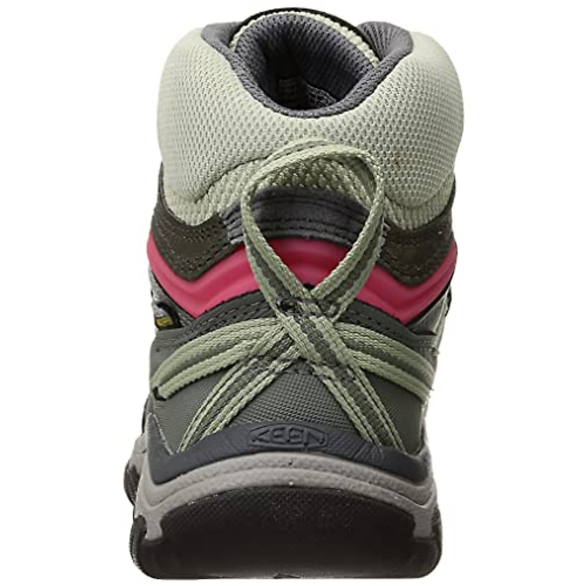 KEEN Women's Ridge Flex Mid Height Waterproof Hiking Boots, Castor Grey/Dubarry, 9