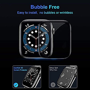 DasMall [3 Pack] Screen Protector for Apple Watch Series 3/2/1 38mm, 3D Curved Edge Anti-Scratch Bubble Free HD Ultra Flexible PMMA Protector Film Compatible with Apple iWatch Series 3/2/1