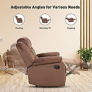 Phoenix Home Manual Chair Recliner, Light Brown