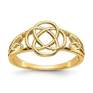 IceCarats 14K Yellow Gold Ladies Celtic Love Knot Ring Size 6