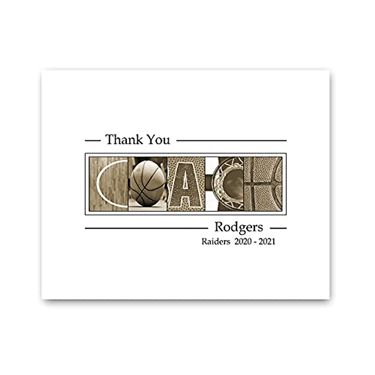 Basketball Coach Gift - Coach Appreciation Gift - End of Season Gift - Coach Gift from team - Unframed 11x14 print with room for player's signatures