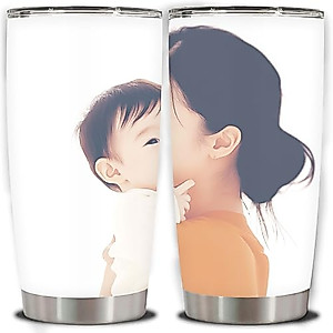 FOCIUZTA 20oz Whimsical Family Tumbler with lid, Travel Coffee Cup, Ideal for Easter, Mother Day, and birthday gifts