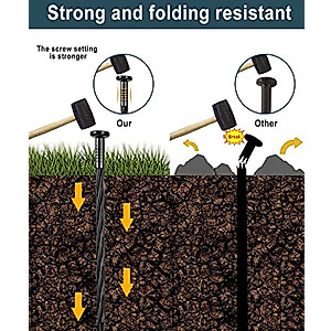 Meboyz 50 Pack of 8-inch Plastic Landscape Edging Spikes are Perfect for anchoring Weed barriers, Paver Edging, Artificial Turf, Grass Pathways, and More.
