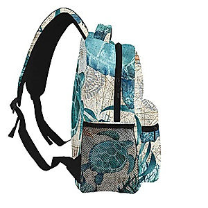 Multi leisure backpack,Sea Turtle Ocean Animal Pattern Digital Print,Travel Sports School Bag for Adult Youth College Students
