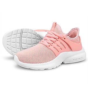 Troadlop Girls Shoes Mesh Slip On Gym Athletic Sneakers for Girls Pink Size 2 M US Little Kid