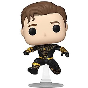 Funko Pop Marvel's Spiderman No Way Home: (Black/Gold) (Unmasked) Figure (AAA Anime Exclusive)