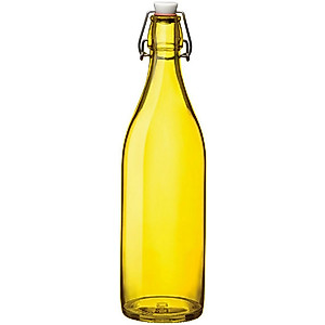 Bormioli Rocco Giara Sky Blue Glass Bottle With Stopper 33 3/4oz