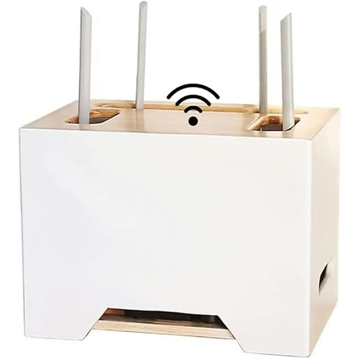 Router Storage Wall Shelf WiFi Set Rack Top Hanging Boxes Power Cord Socket Finishing Box Desktop Multi-Function Display Stand for Home and Office