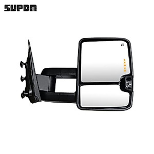 SUPDM Towing Mirrors fit 2014-2018 for Chevy Silverado/for GMC Sierra 1500 2015-2018 for Chevy Silverado/for GMC Sierra 2500 3500 with Turn Signals Lights, Clearance Lamp, Running Light