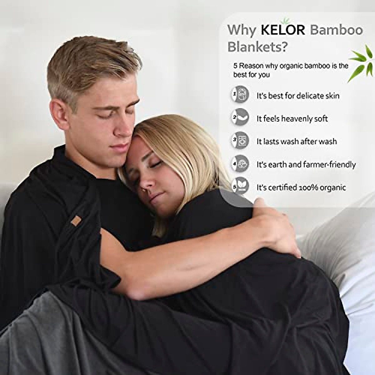 KELOR Luxury Bamboo Wrap Blanket - Single Sided - Stretchy, Lightweight, Soft & Breathable - Cooling Viscose with Spandex, Versatile Wearable Travel Blanket - Shawl - Scarf - Baby Wrap - Grounded Gray
