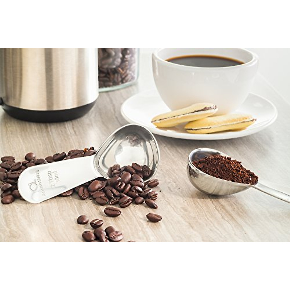 Apace Living Coffee Scoop (Set of 2) - 2 Tablespoon (Tbsp) - The Best Stainless Steel Measuring Spoons for Coffee, Tea, and More
