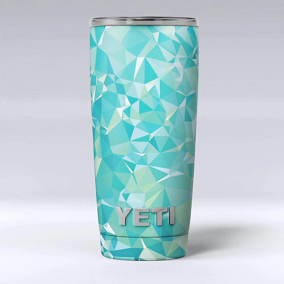 Design Skinz Teal Geometric V13 - Skin Decal Vinyl Wrap Kit Compatible with The Yeti Rambler Cooler Tumbler Cups