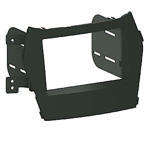 Scosche HY1632B Compatible with 2013-16 Hyundai Santa Fe ISO Double DIN & DIN+Pocket Dash Kit, Non-Nav Models Black